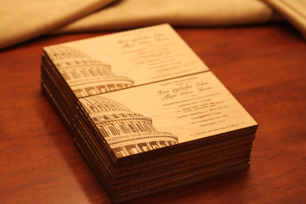 Custom Laser-Engraved Wedding Invitations – In A Flash Laser – iPad ...